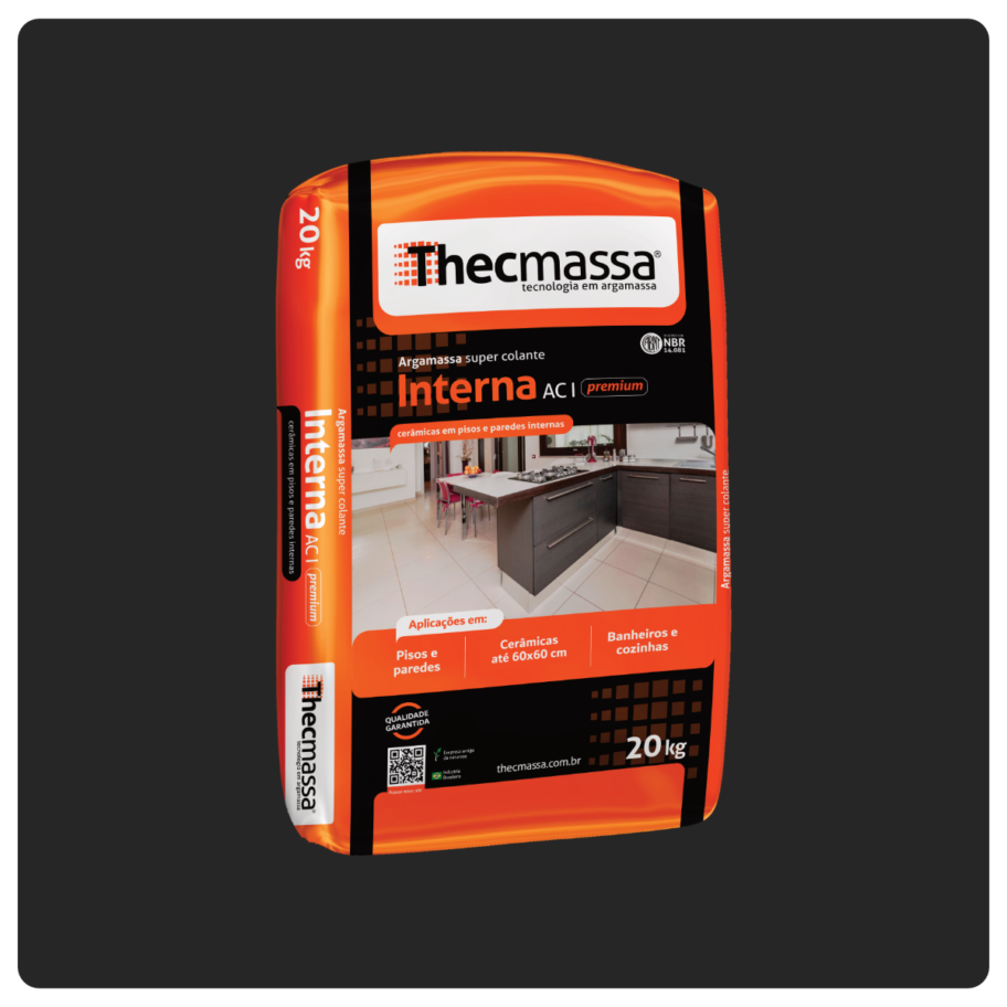 Argamassa Thecmassa super colante Varandas & Calçadas TIPO AC II flex